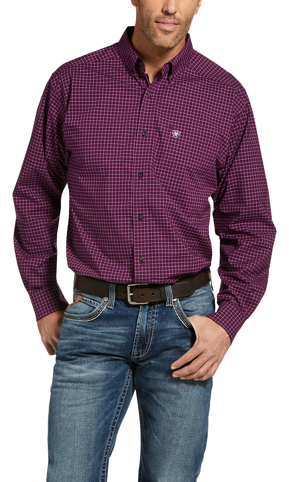 Ariat Pro Series Icedale Stretch Button-Down Long-Sleeve Shirt for Men ...